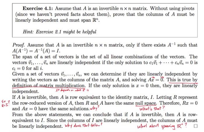Solved Linear Algebra Proof. Here is what I submitted | Chegg.com