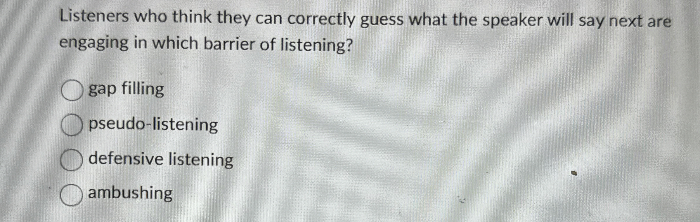 Listeners who think they can correctly guess what the | Chegg.com
