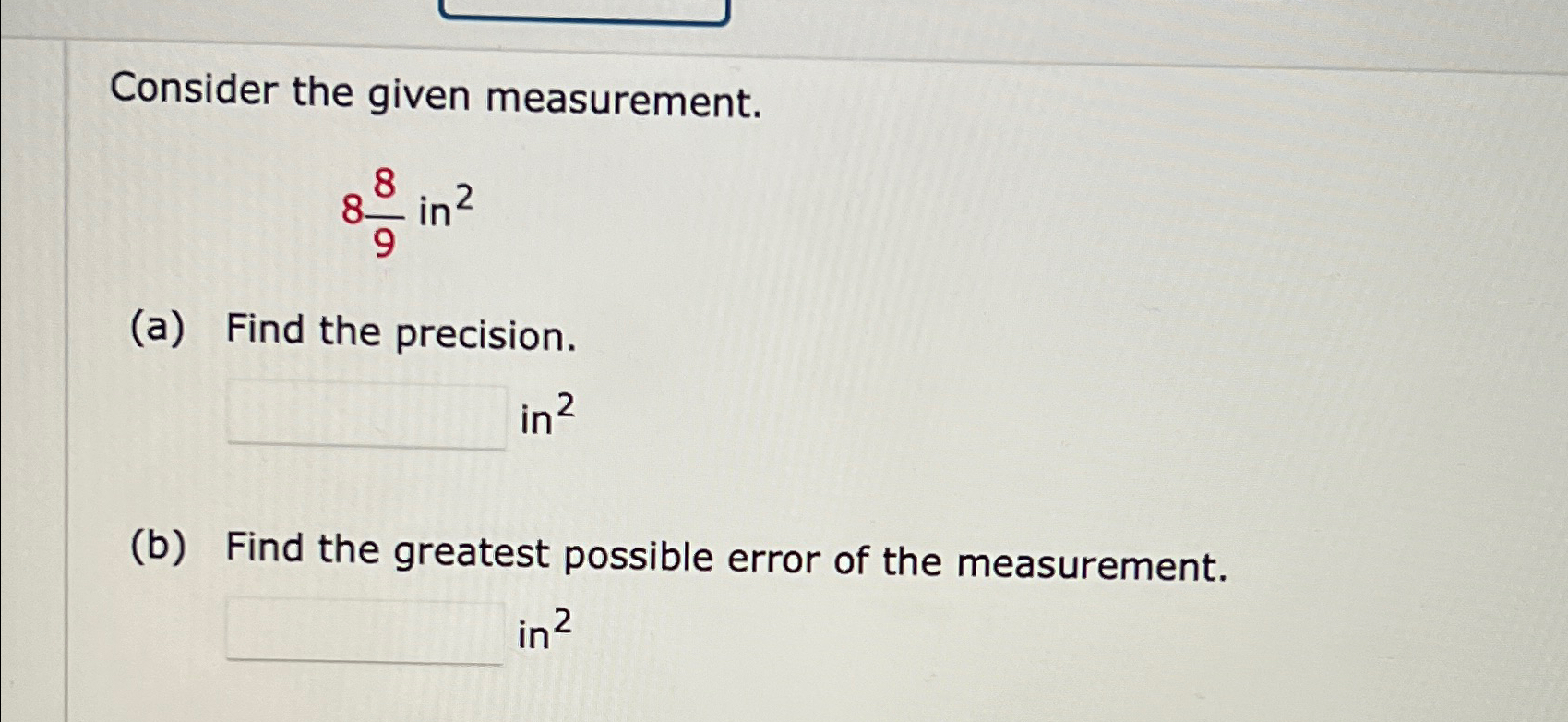 Consider the given measurement.( | Chegg.com