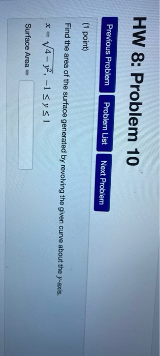 Solved HW 8: Problem 10 Previous Problem Problem List Next | Chegg.com