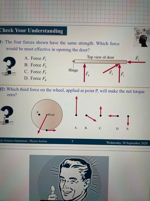 Solved Check Your Understanding 1: The four forces shown | Chegg.com