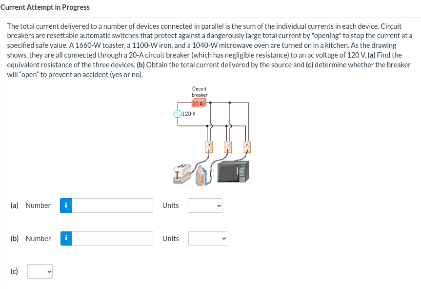 Solved Current Attempt in ProgressThe total current | Chegg.com