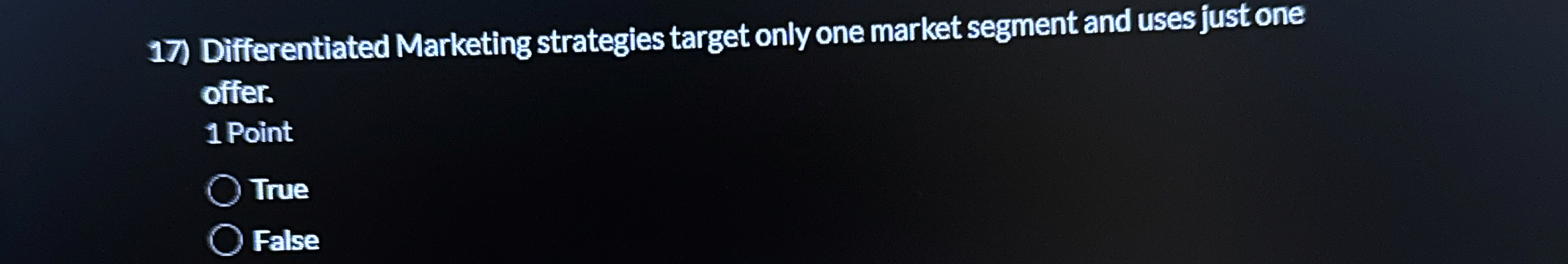 Solved Differentiated Marketing strategies target only one | Chegg.com