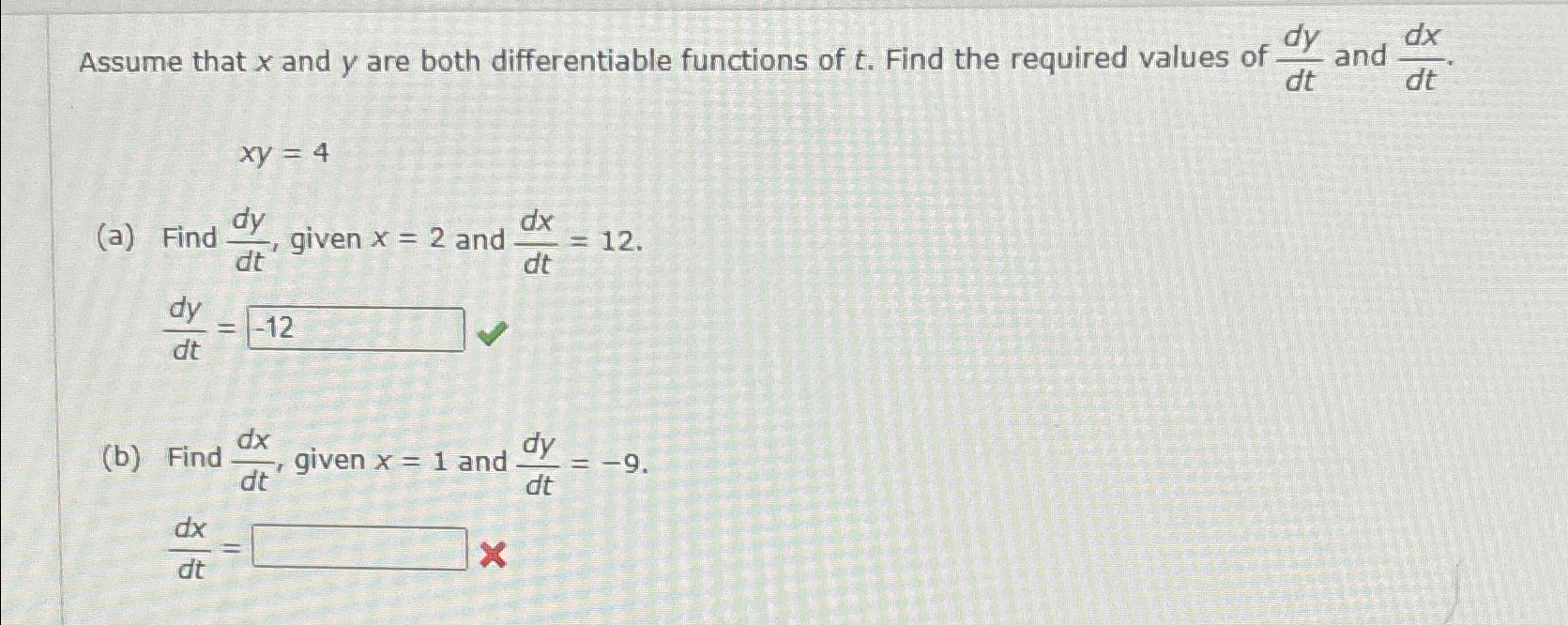 Solved Assume that x ﻿and y ﻿are both differentiable | Chegg.com