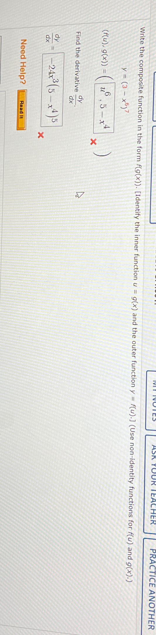 Solved PRACTICE ANOTHERWrite the composite function in the | Chegg.com