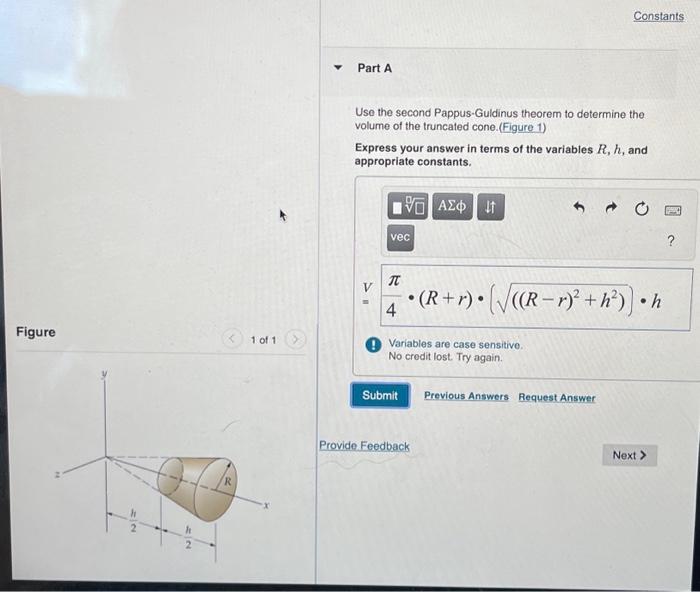 Solved Use the second Pappus-Guldinus theorem to determine | Chegg.com