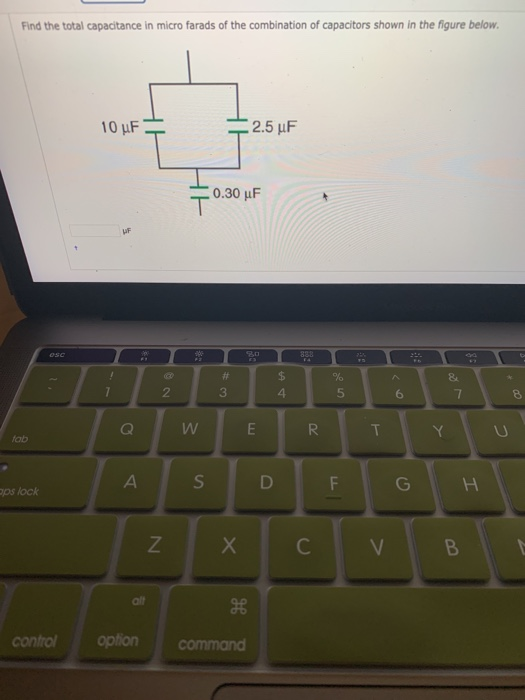 Solved Find the total capacitance in microfarads of the | Chegg.com