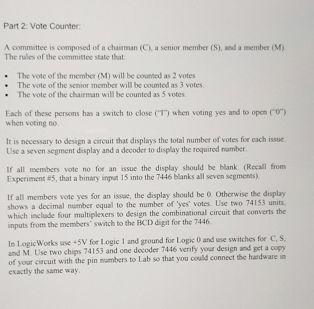 Solved DESIGN WITH MULTIPLEXERS Objectives: To design a | Chegg.com