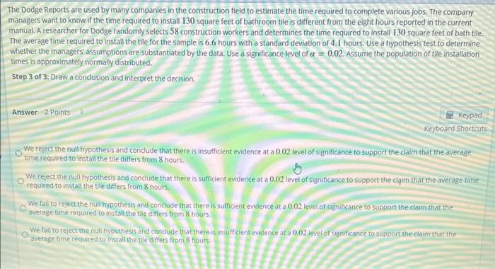 The Dodge Reports are used by many companies in the | Chegg.com