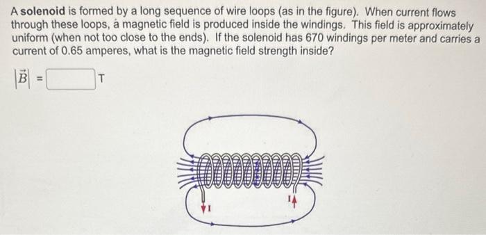 Solved A solenoid is formed by a long sequence of wire loops | Chegg.com