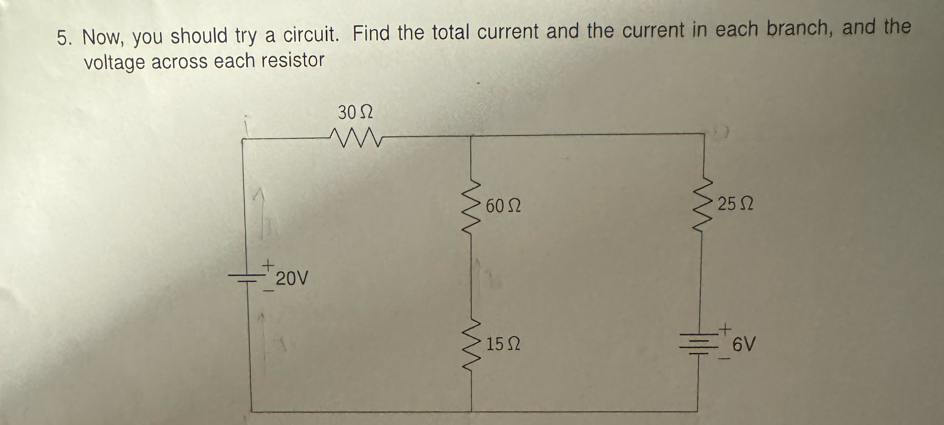 Solved Now, you should try a circuit. Find the total current | Chegg.com