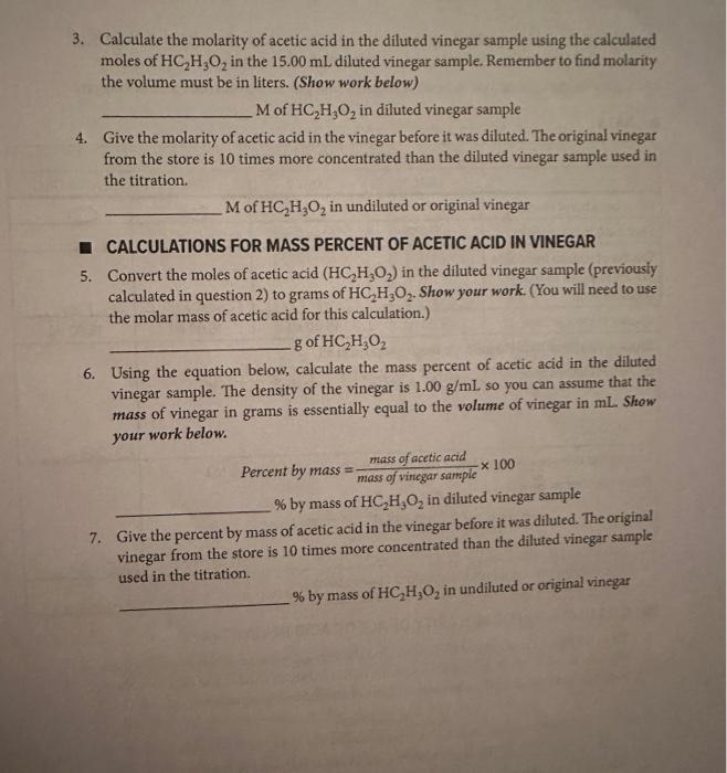 Solved 16. Complete the calculations to find the molarity | Chegg.com