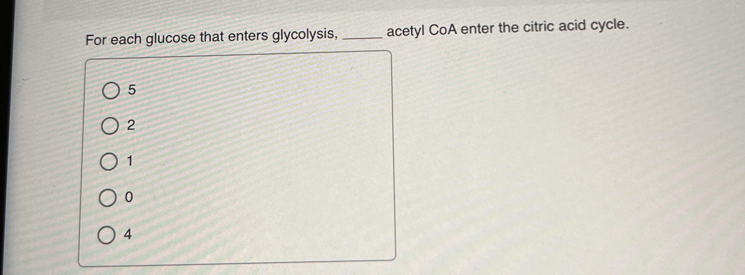 Solved For each glucose that enters glycolysis, q, ﻿acetyl | Chegg.com