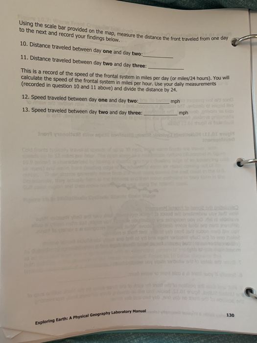 Using the scale bar provided on the map, measure the | Chegg.com