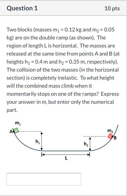 Solved Two blocks (masses m1 = 0.12 kg and m2 = 0.05 kg) are | Chegg.com