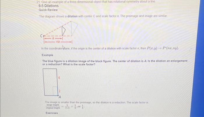 Solved 21. Give an example of a three-dimensional object | Chegg.com