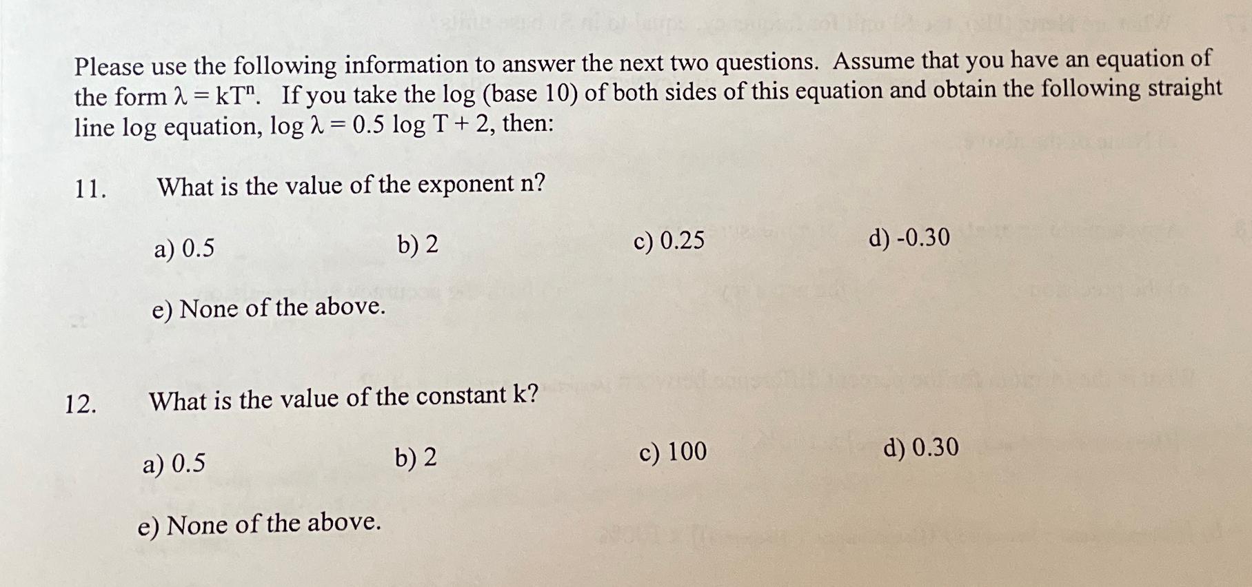 Solved Please use the following information to answer the | Chegg.com