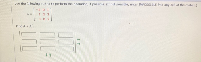 Solved Use the following matrices to perform the operation, | Chegg.com