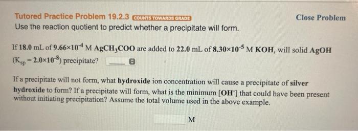 Solved Close Problem Tutored Practice Problem 19.2.3 COUNTS | Chegg.com