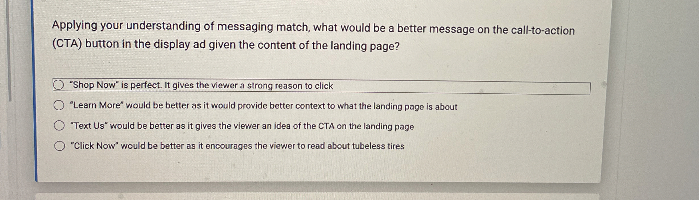 Solved Applying your understanding of messaging match, what | Chegg.com