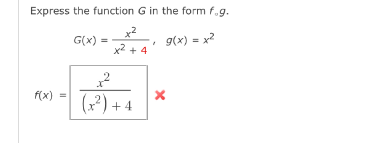 Solved Express the function G ﻿in the form | Chegg.com