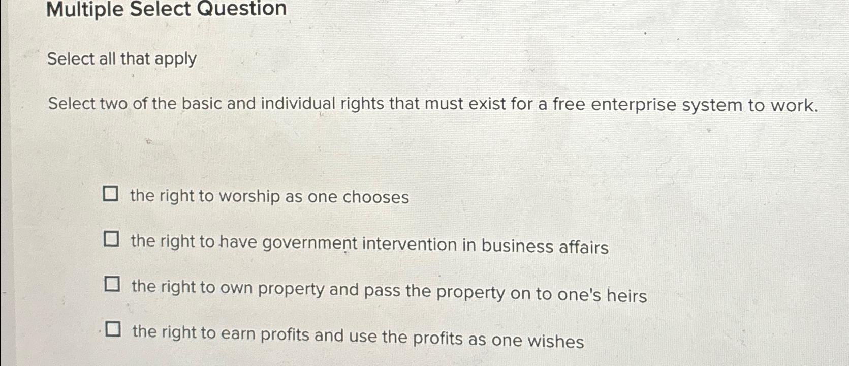 Solved Multiple Select QuestionSelect all that applySelect | Chegg.com