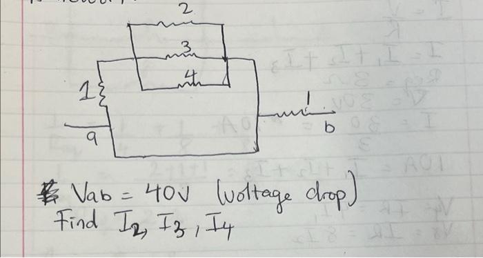 Solved 2 man th 15 مسلم b 9 RON Vab= 400 voltage drop) Find | Chegg.com