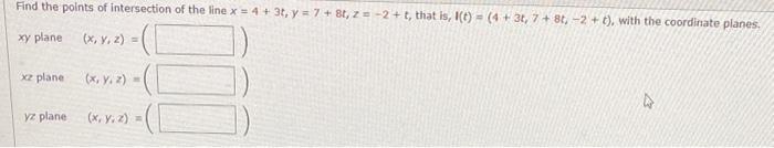 Solved Find the points of intersection of the line | Chegg.com