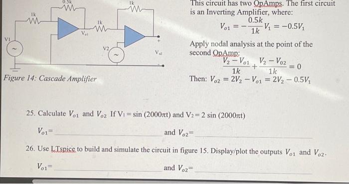 Solved Summing Amplifier 19. The Circuit shown below is the | Chegg.com