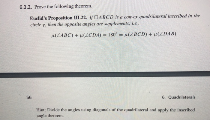 Solved 6.3.2. Prove the following theorem. Euclid's | Chegg.com