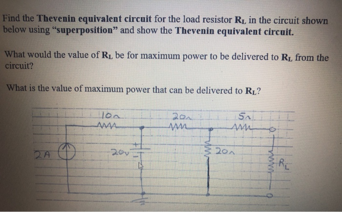 Solved Find the Thevenin equivalent circuit for the load | Chegg.com