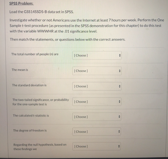 SPSS Problem: Load the GSS14SSDS-B data set in SPSS. | Chegg.com
