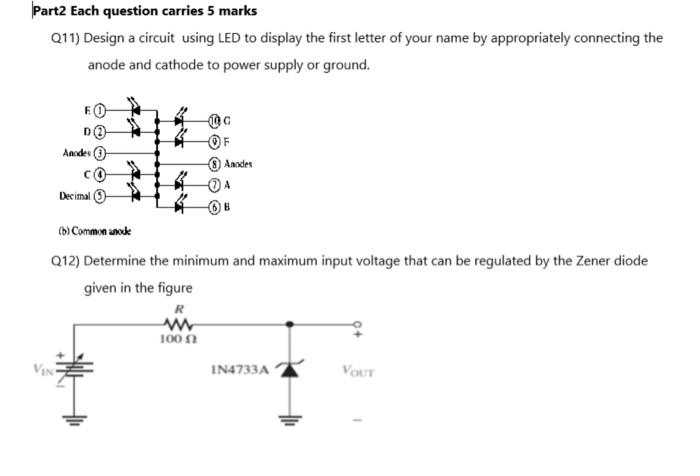 Solved Part2 Each question carries 5 marks Q11) Design a | Chegg.com