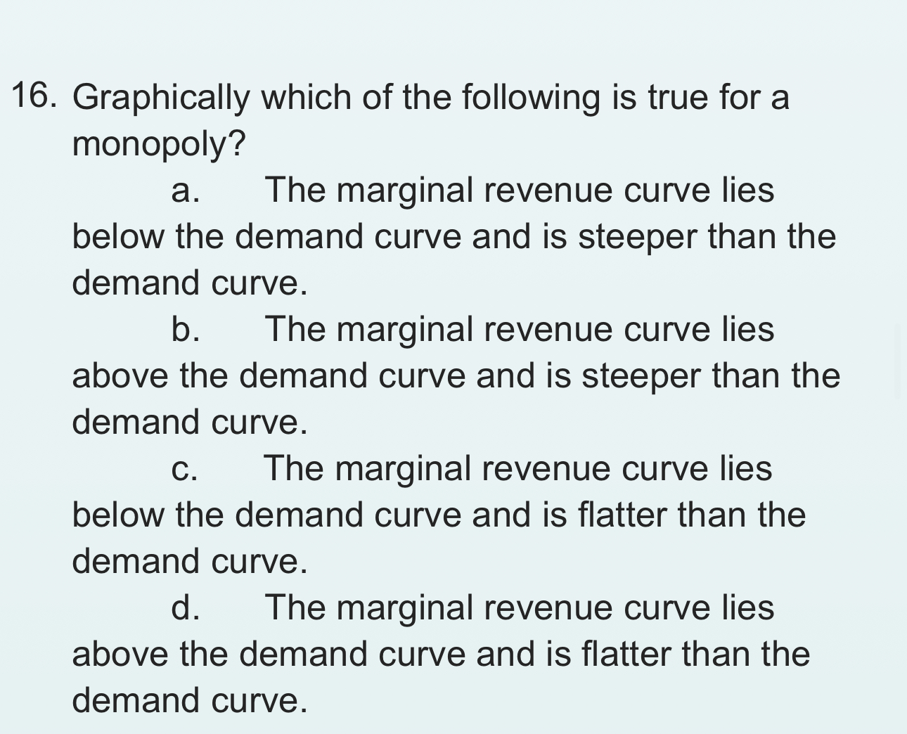 Solved Graphically which of the following is true for a | Chegg.com