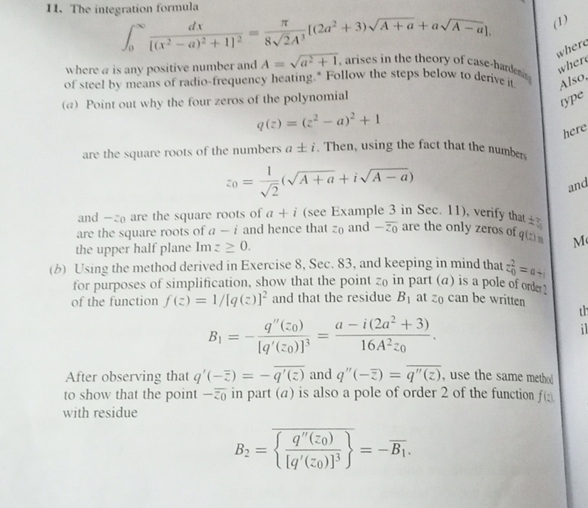 Solved The integration | Chegg.com
