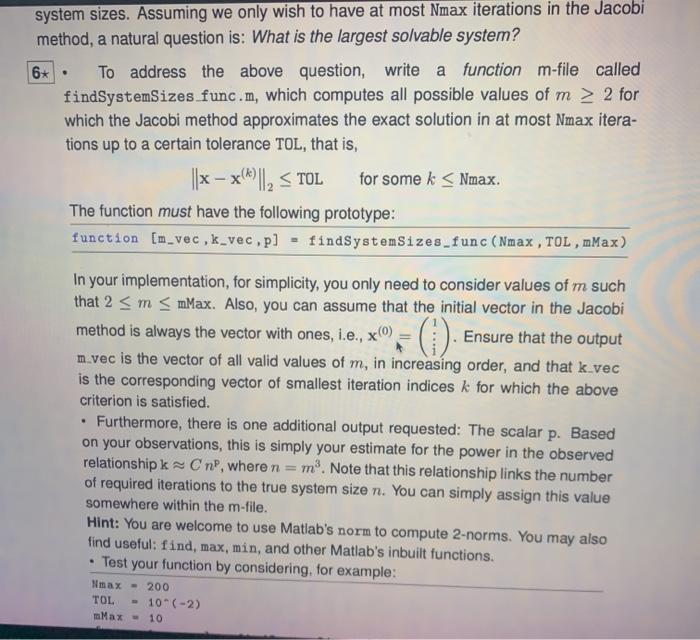 Jacobi method To solve a linear system of equations, | Chegg.com