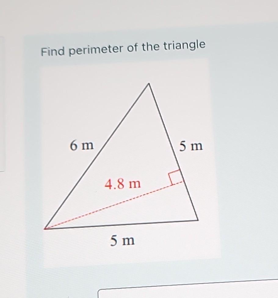 Solved Find perimeter of the triangle | Chegg.com