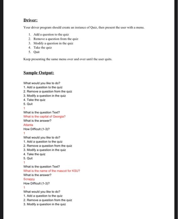 Solved Concept Summary 1 Arraylists And Arraylist Methods