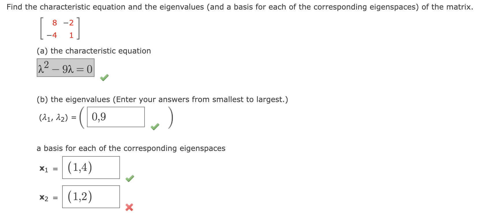 Solved Find the characteristic equation and the eigenvalues | Chegg.com