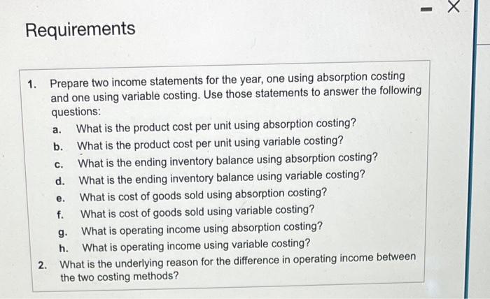 Solved Spade Industries has one product. Information about | Chegg.com