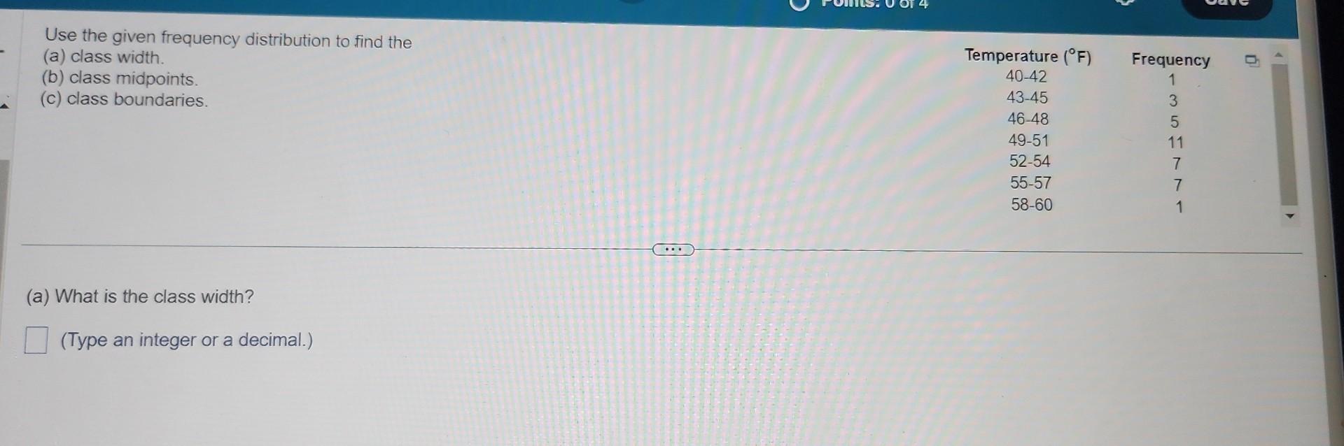 Solved Use The Given Frequency Distribution To Find The A 