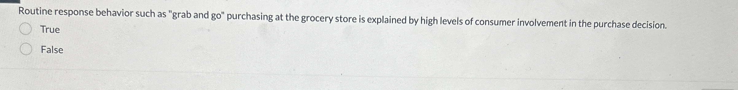 Solved Routine response behavior such as "grab and go" | Chegg.com