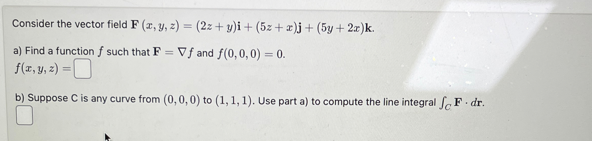 Solved Consider the vector field | Chegg.com