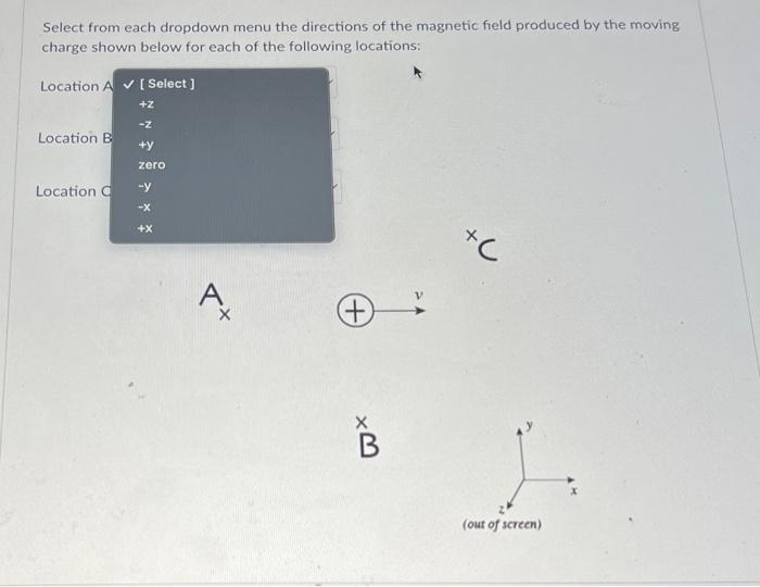Solved Select from each dropdown menu the directions of the | Chegg.com