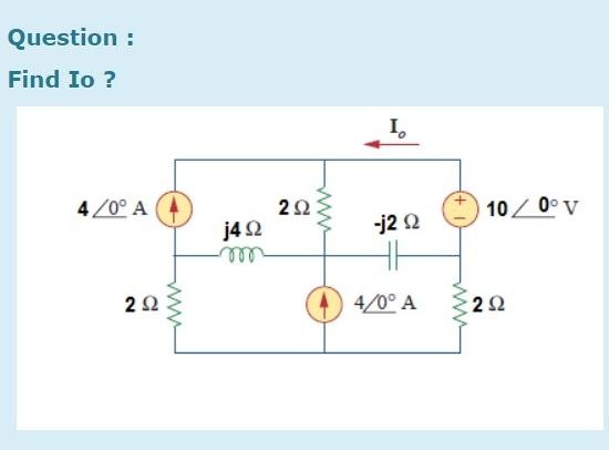 Solved Question :Find Io? | Chegg.com