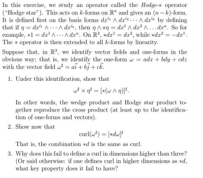 Solved In this exercise, we study an operator called the | Chegg.com