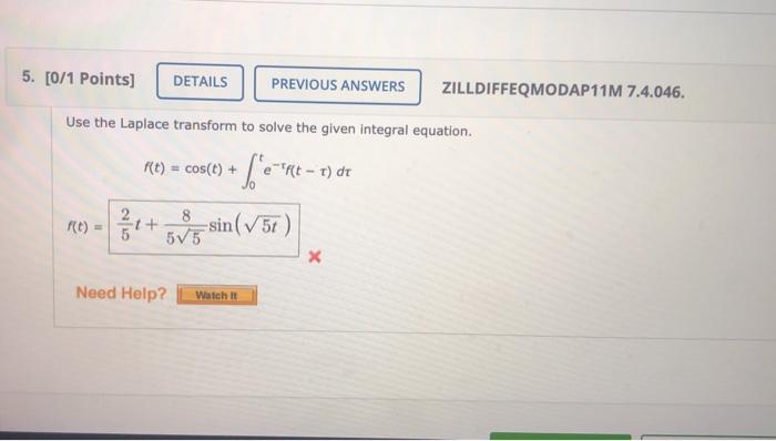 Solved 5. [0/1 Points) DETAILS PREVIOUS ANSWERS | Chegg.com