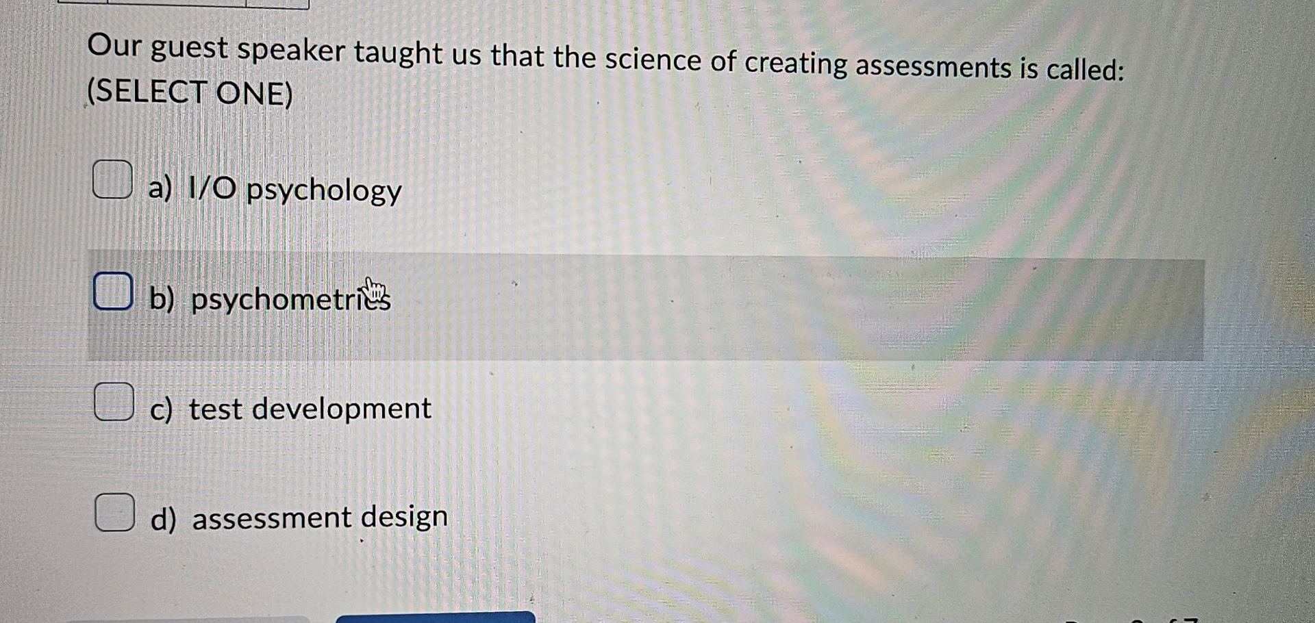 Solved Our guest speaker taught us that the science of | Chegg.com