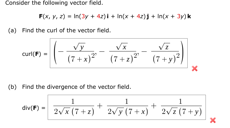 Solved Consider the following vector | Chegg.com