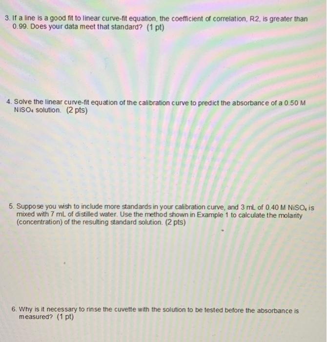 Solved 3. If a line is a good fit to linear curve-fit | Chegg.com